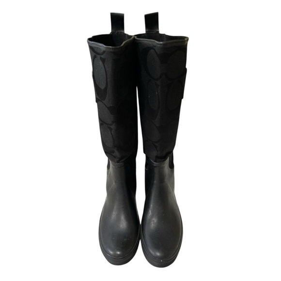 Coach | Shoes | Coach Lori Black Signature Coach Logo Coated Rubber ...